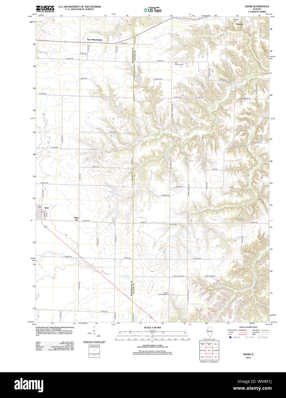 Adair map hi-res stock photography and images - Alamy