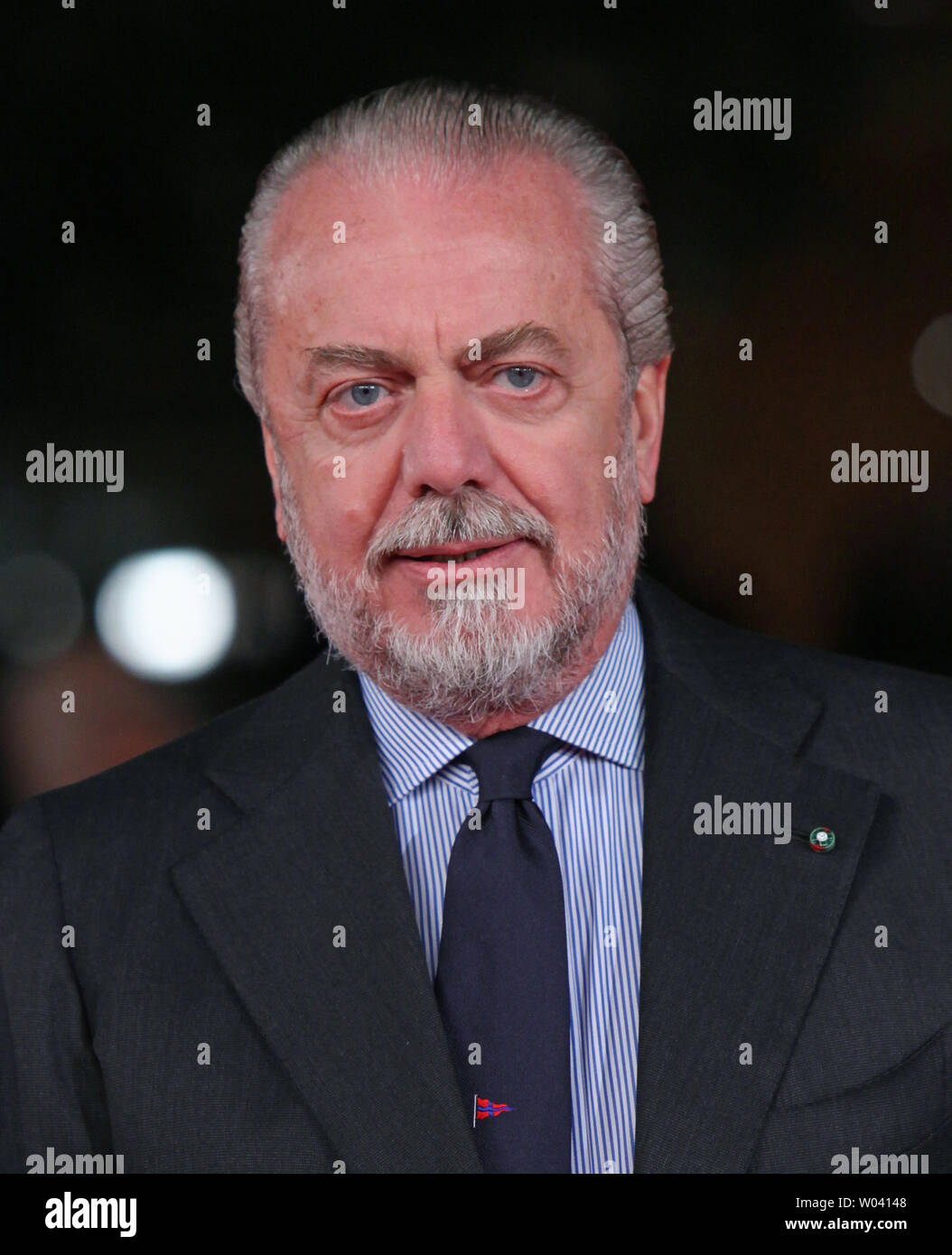 Aurelio De Laurentiis arrives on the red carpet before a screening of ...