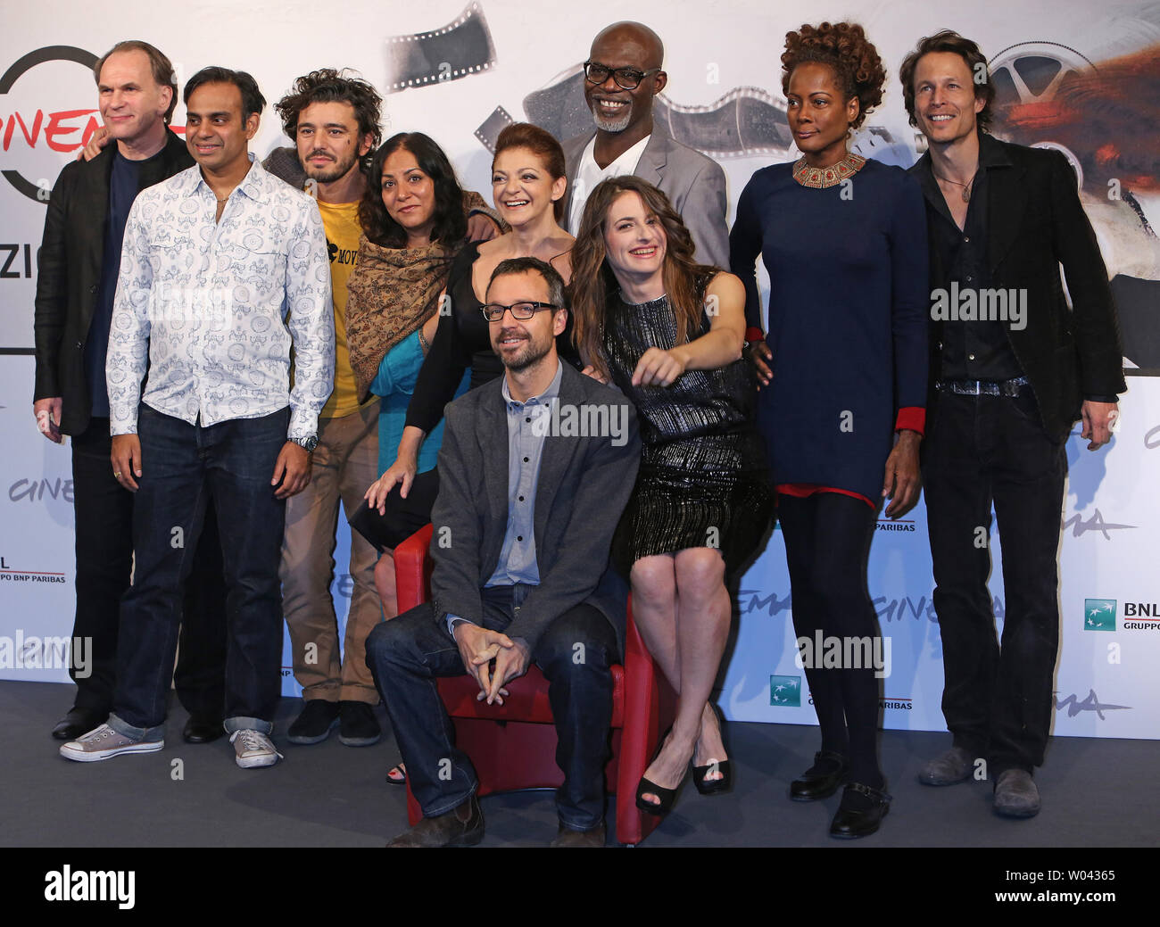 The cast of the film "Italian Movies", including director Matteo ...