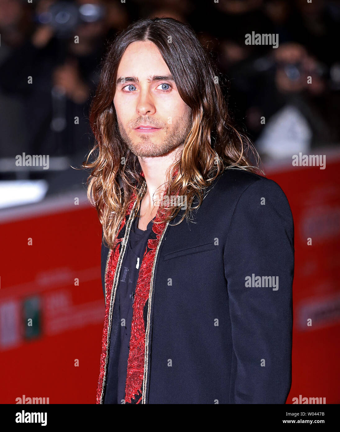 Jared Leto arrives on the red carpet before the screening of the film ...
