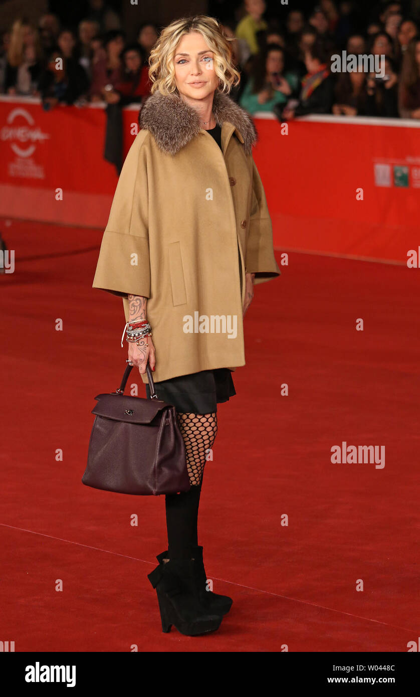 Paola Barale arrives on the red carpet before the screening of the film ...