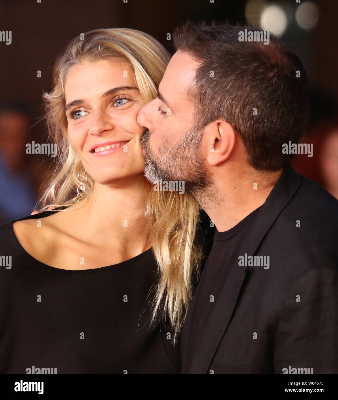 Fausto Brizzi and girlfriend Claudia Zanella arrive on the red carpet ...