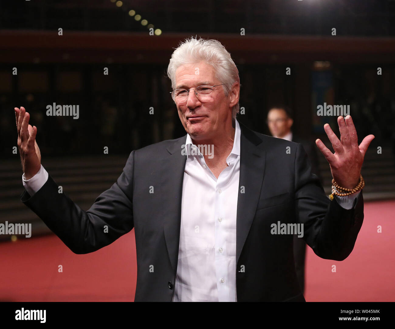 Richard Gere arrives on the red carpet before the screening of the film ...