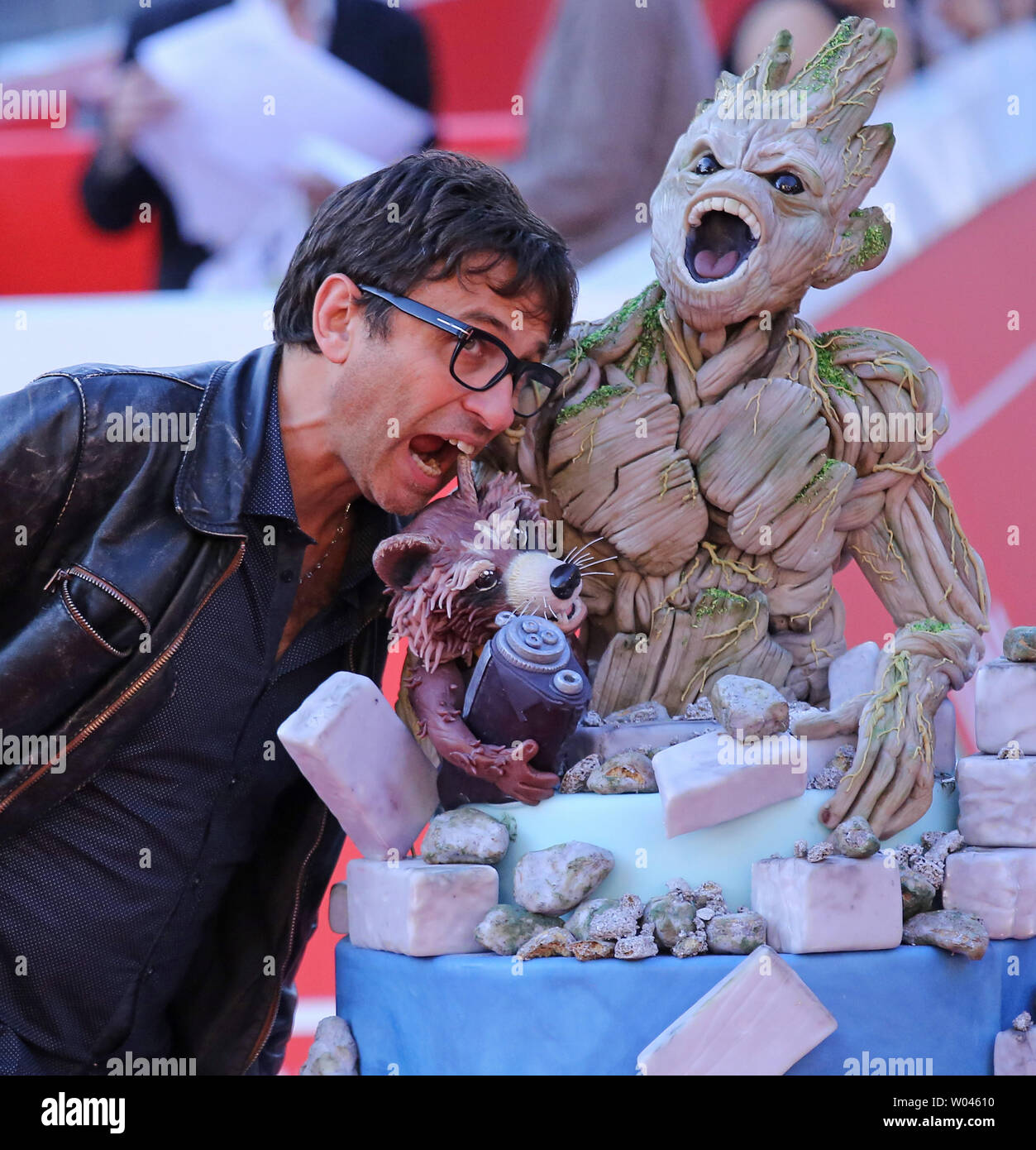 Dario Ballantini arrives on the red carpet before the screening of the ...