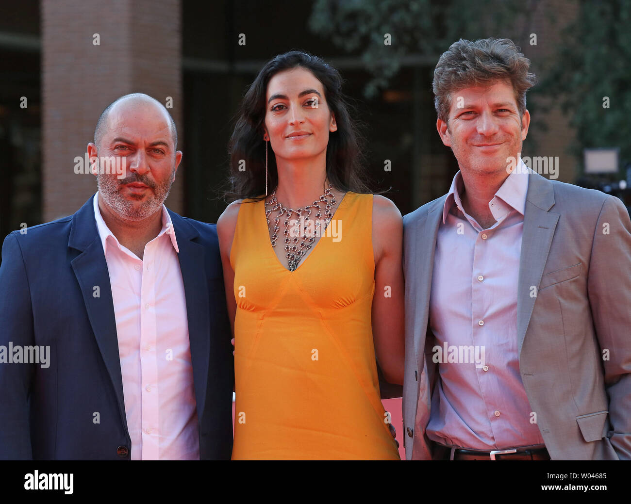 Liar Raz (L), Laetitia Eido (C) and Assaf Bernstein arrive on the red ...