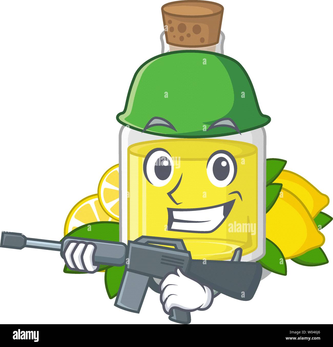 Army lemon oil in the mascot shape Stock Vector Image & Art - Alamy