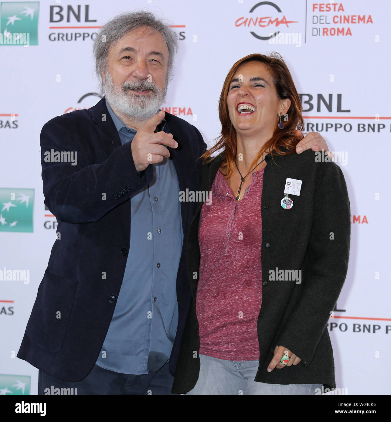 Gianni Amelio (L) and Cecilia Pagliarani arrive at a photo call for the ...