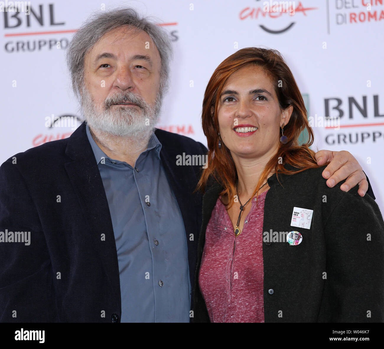 Gianni Amelio (L) and Cecilia Pagliarani arrive at a photo call for the ...