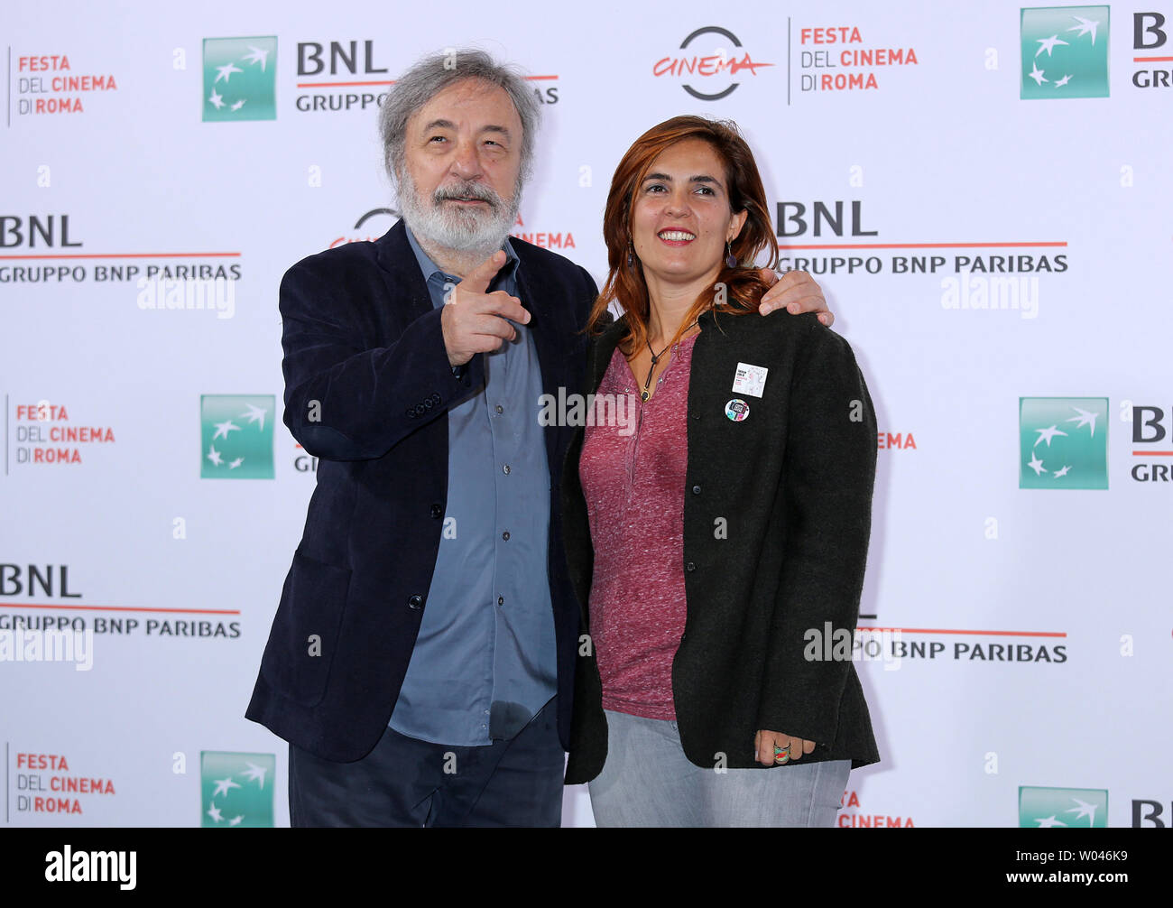 Gianni Amelio (L) and Cecilia Pagliarani arrive at a photo call for the ...