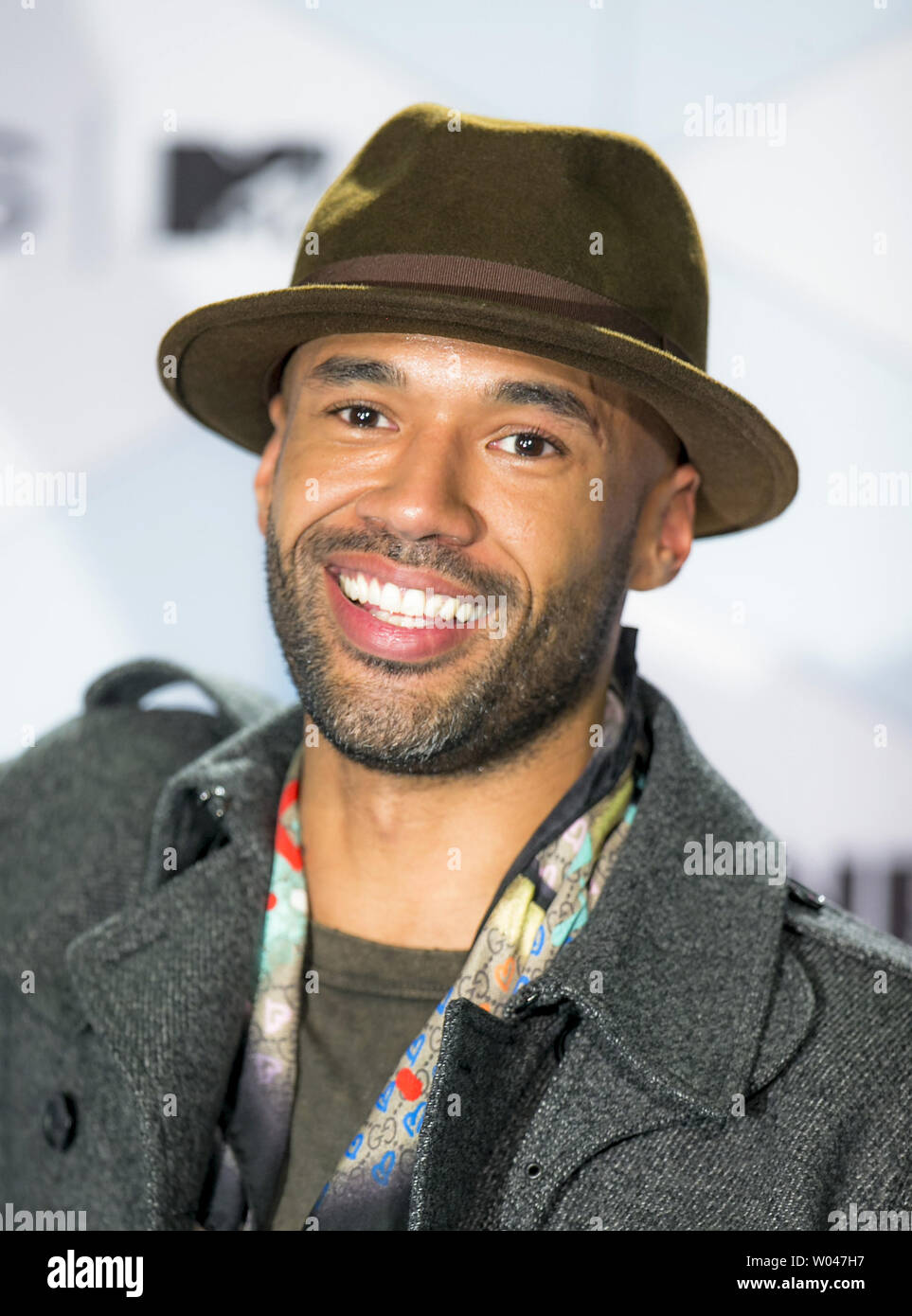 Mr Probz arrives in the photo room during the MTV Europe Music Awards ...