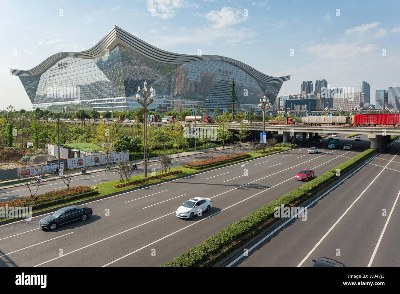 Chengdu Global Center New Convention and Exhibition Center Stock Photo ...