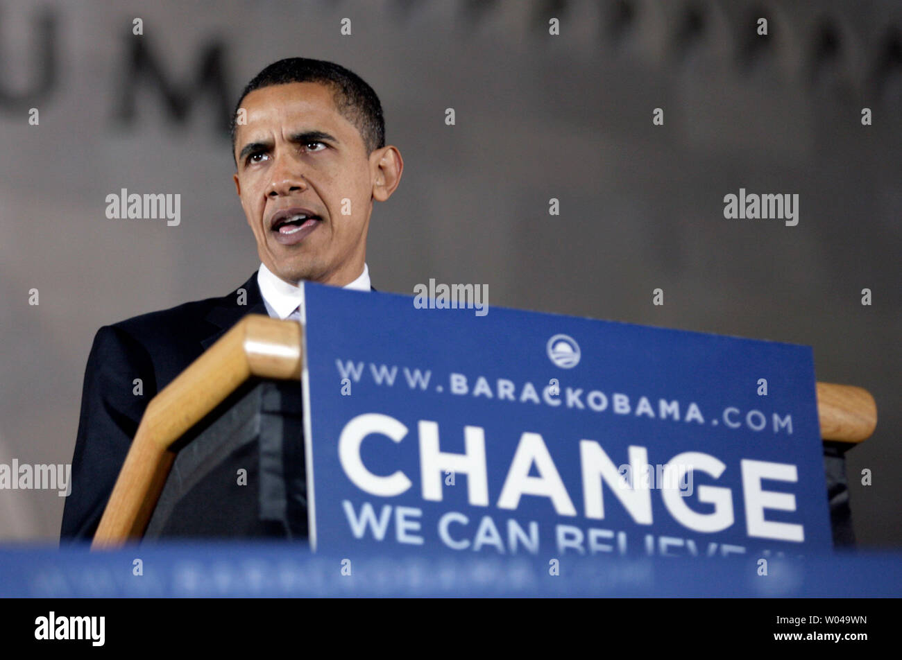 Democratic presidential candidate Sen. Barack Obama, D-IL, speaks at a ...