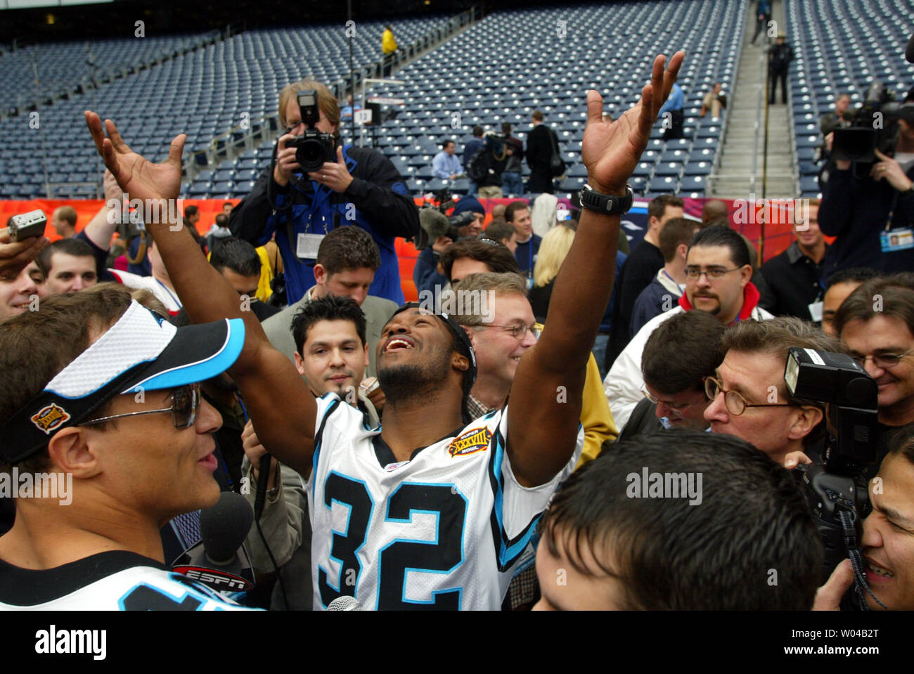 Carolina Panthers runningback Rod Smart takes in the stadium during ...