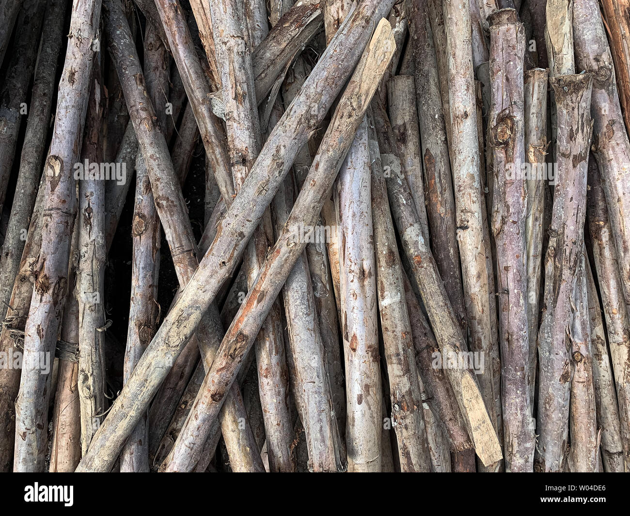 Wooden pile texture in construction site Stock Photo - Alamy