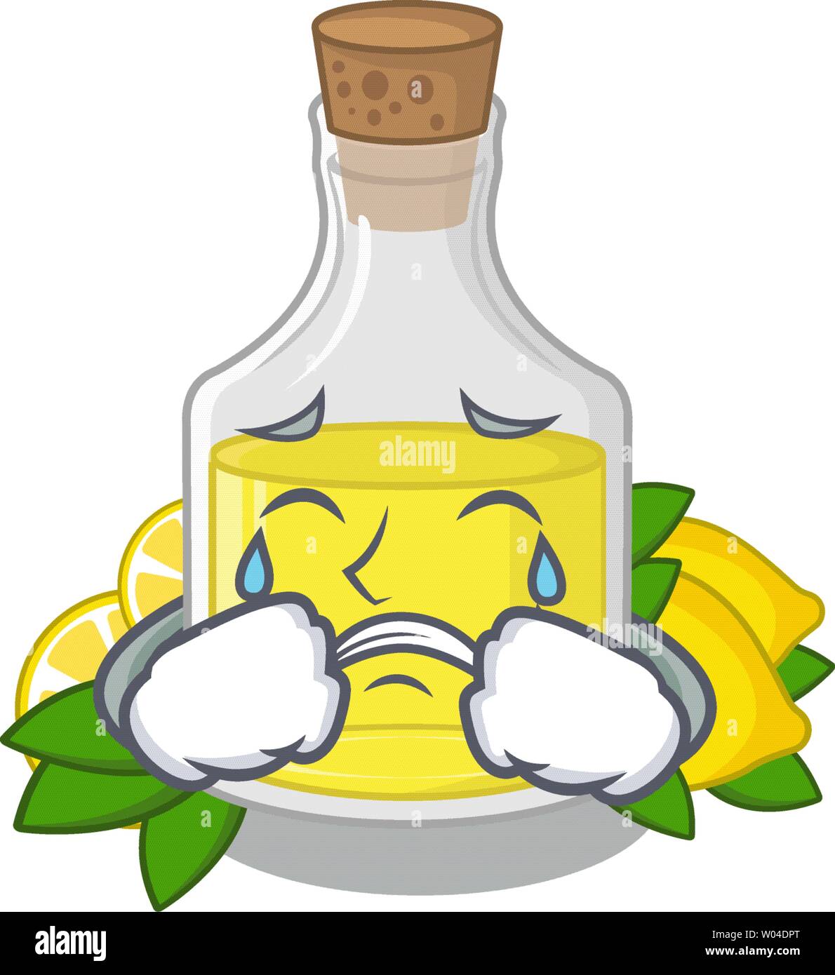 Crying lemon oil isolated in the character Stock Vector Image & Art - Alamy