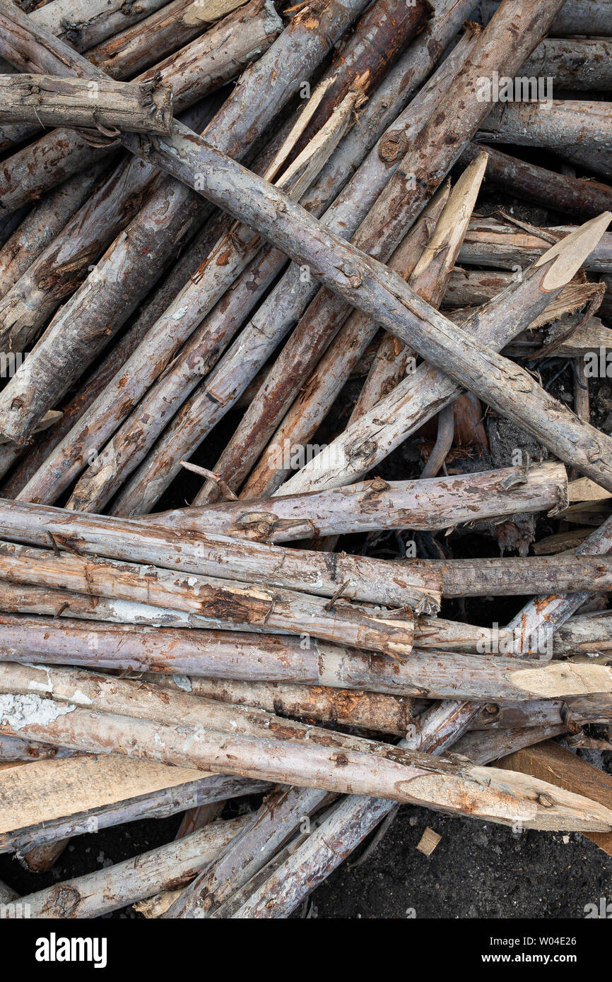 Wooden pile texture in construction site Stock Photo - Alamy