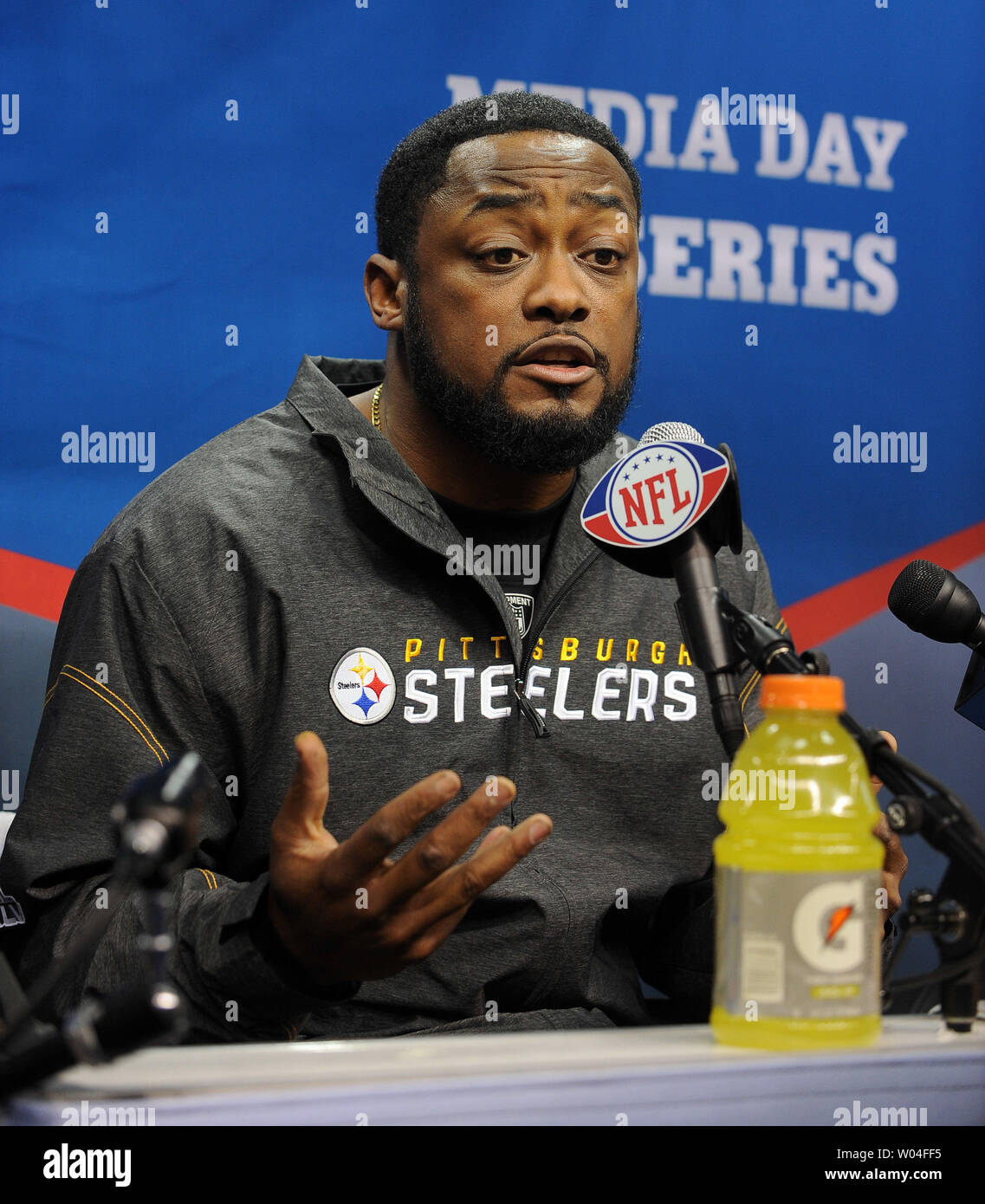 Pittsburgh Steelers Head Coach Mike Tomlin participates in Media Day ...