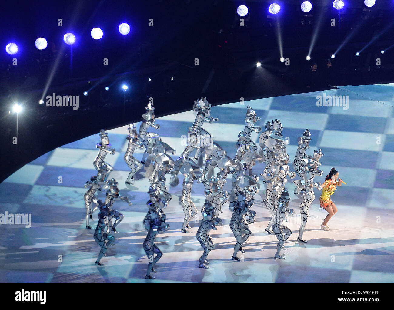 Katy Perry performs during halftime activities of Super Bowl XLIX at ...