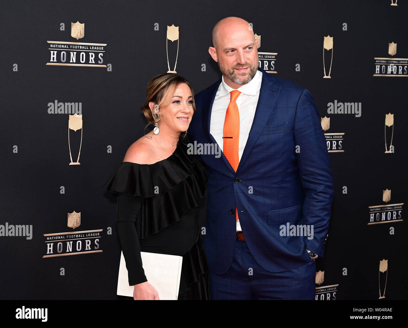 Coach of the Year winner Matt Nagy of the Chicago Bears arrives on the ...