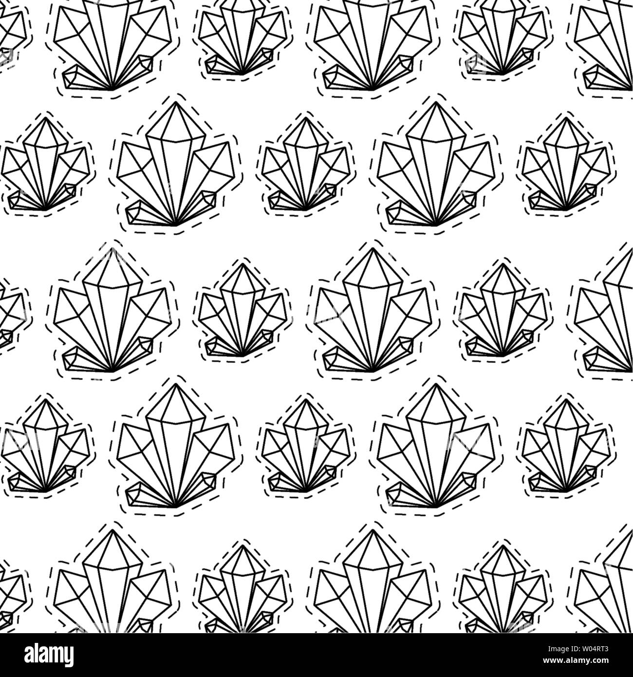 pattern patches of quartz rocks icons vector illustration design Stock ...