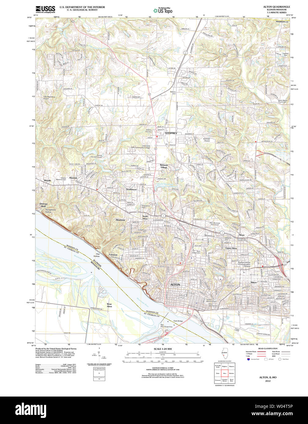 Alton illinois map hi-res stock photography and images - Alamy