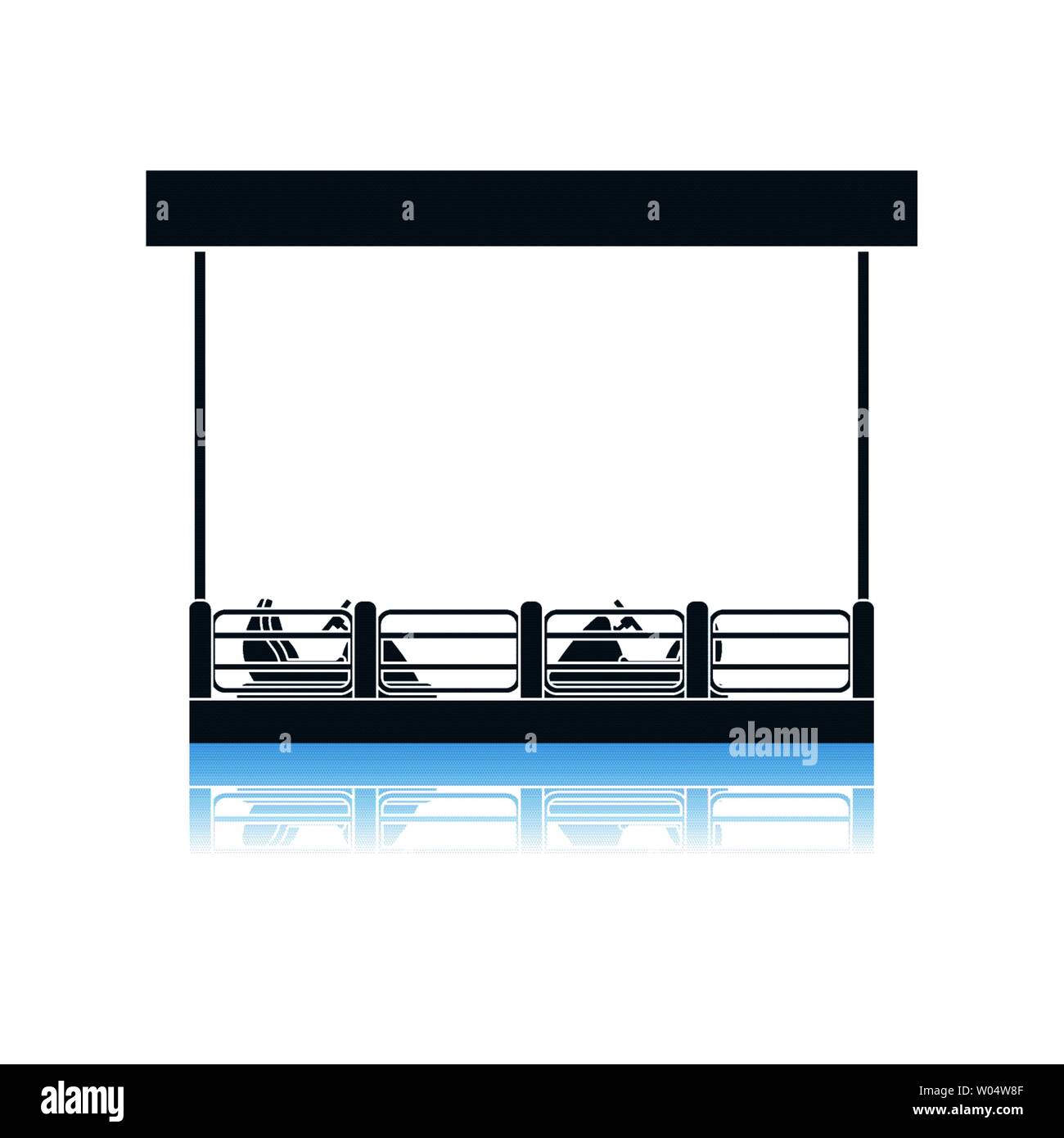 Bumper Cars Icon. Shadow Reflection Design. Vector Illustration Stock ...