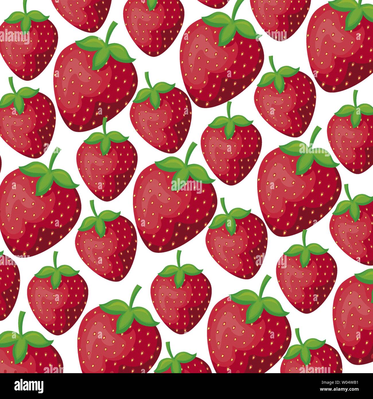 pattern of healthy strawberries fruits vector illustration design Stock ...