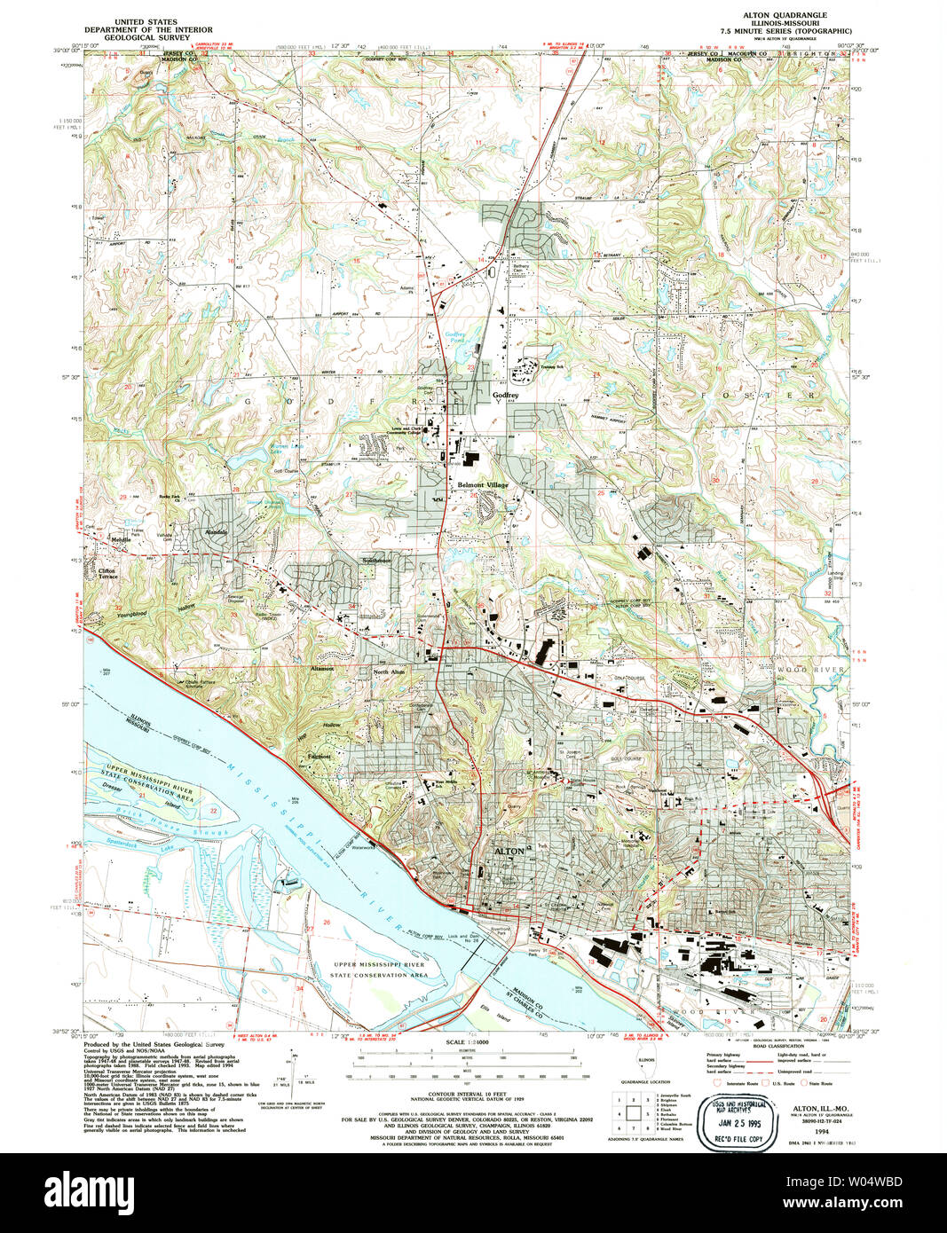 Alton illinois map hi-res stock photography and images - Alamy