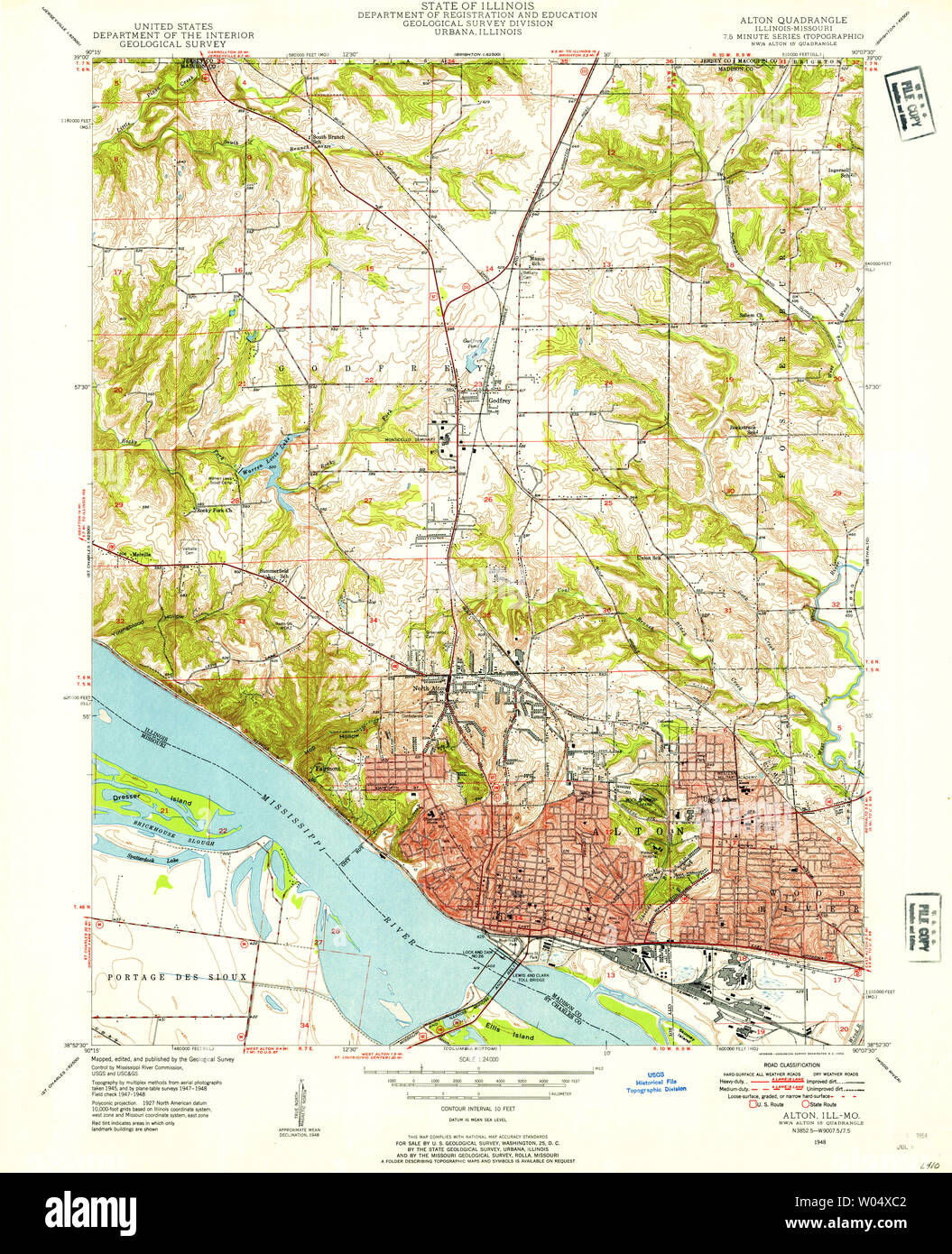 Alton illinois map hi-res stock photography and images - Alamy