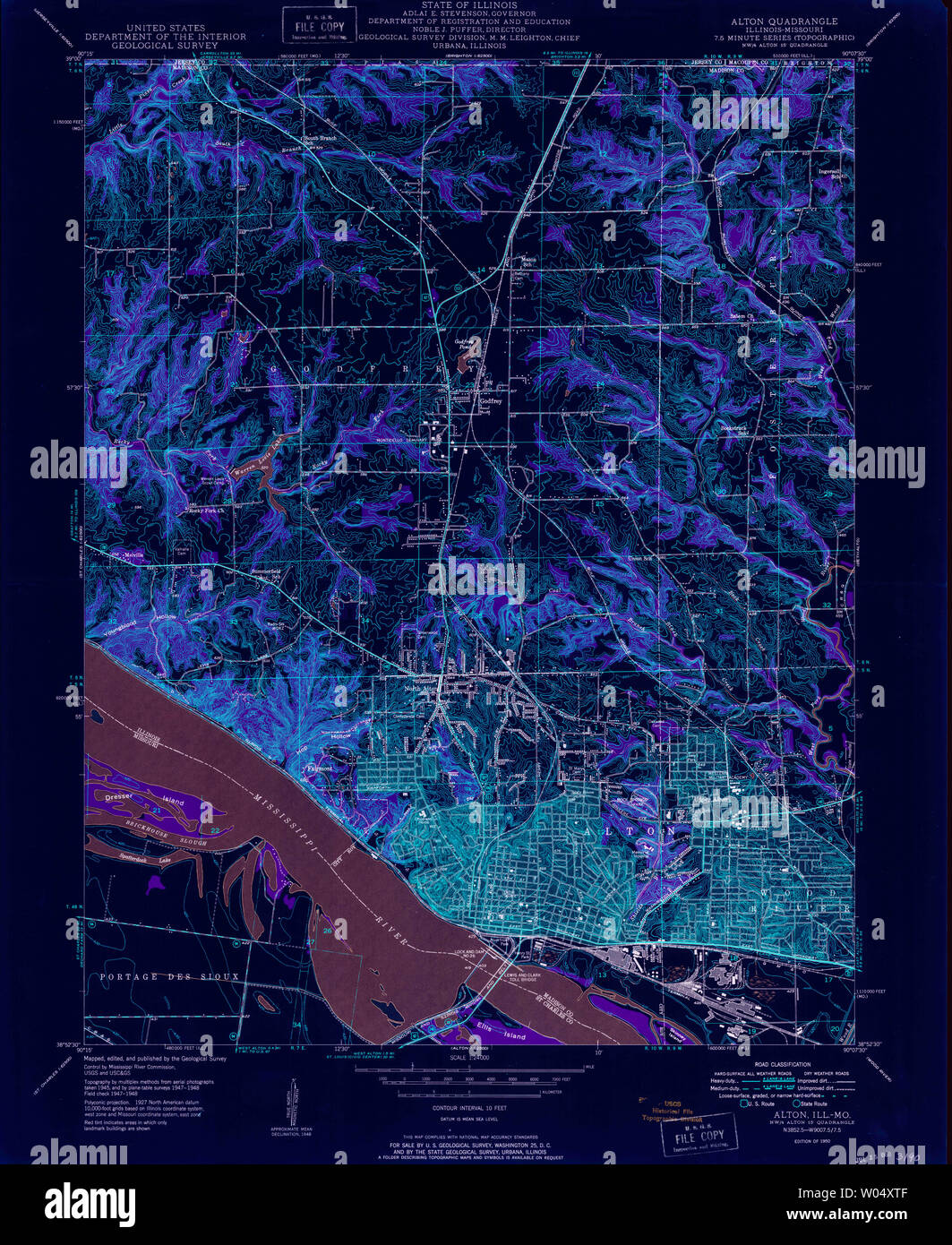 Alton illinois map hi-res stock photography and images - Alamy