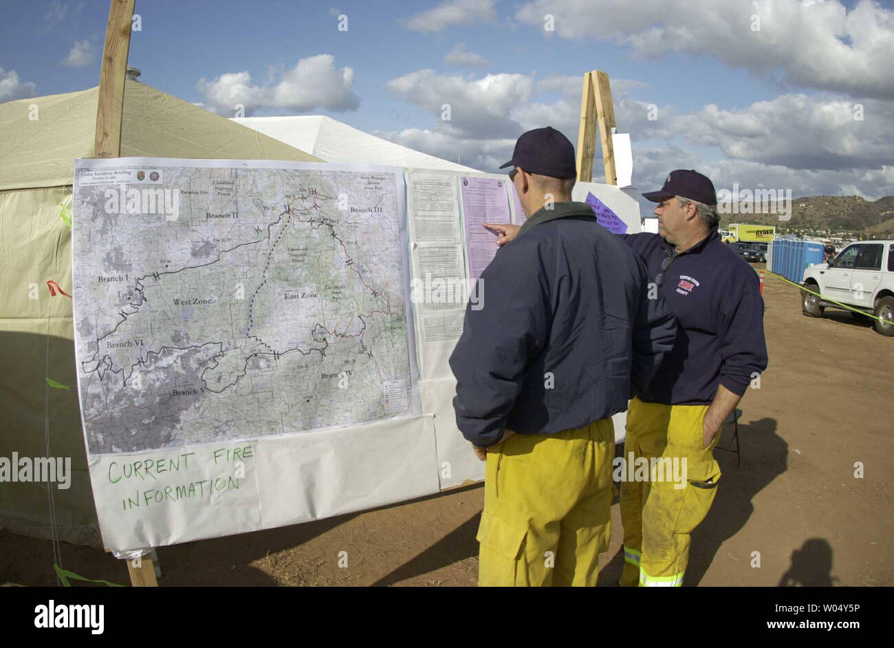Fireman Jim Passadore and Ron Gesner of the Contra Costa county fire ...