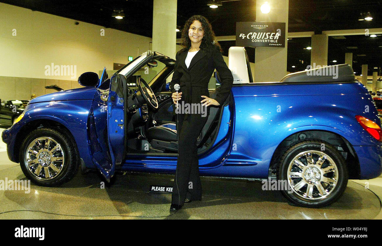 The new Chrysler PT Cruiser shown by Maria Torres of Detroit at the ...