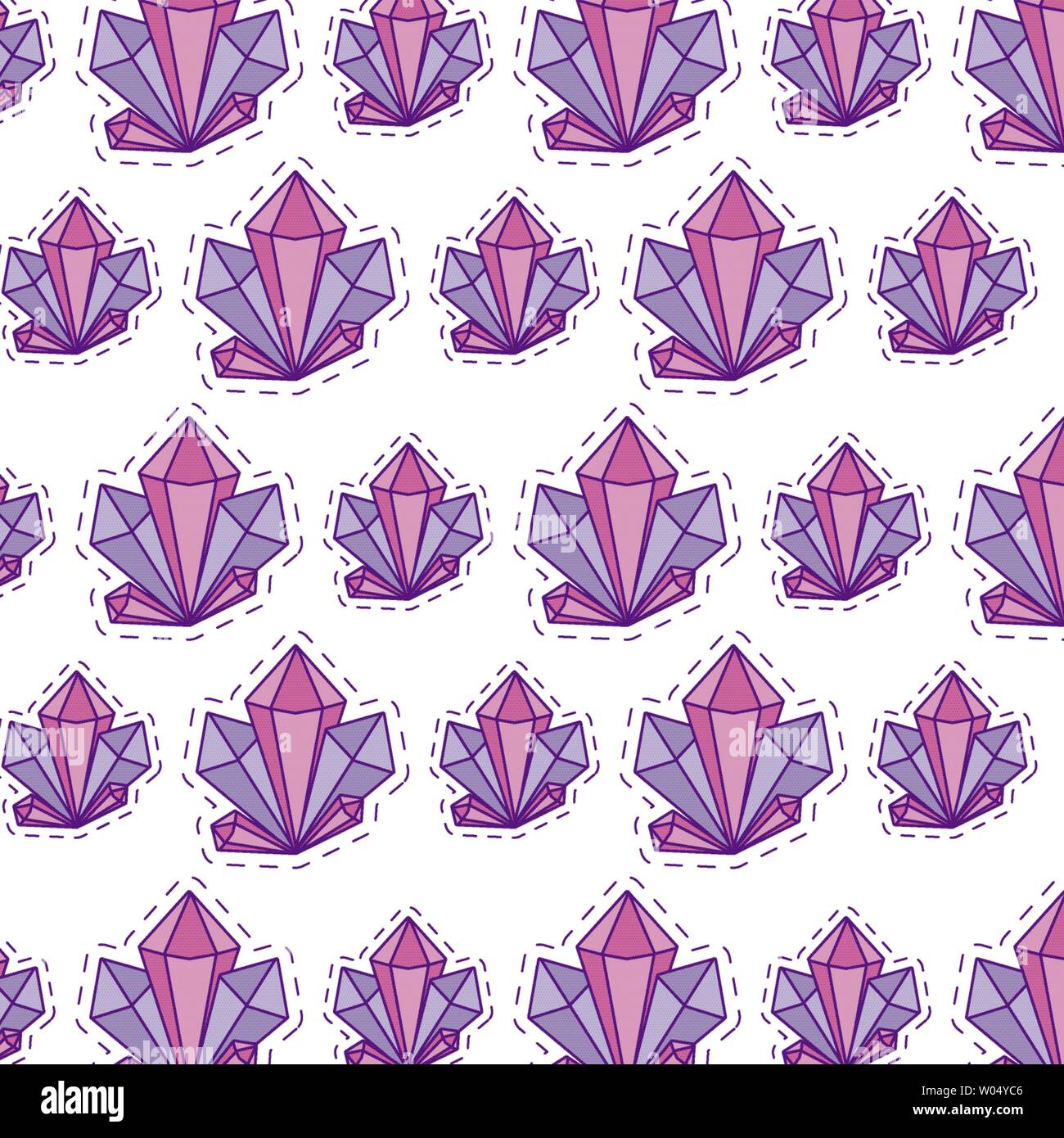 pattern patches of quartz rocks icons vector illustration design Stock ...