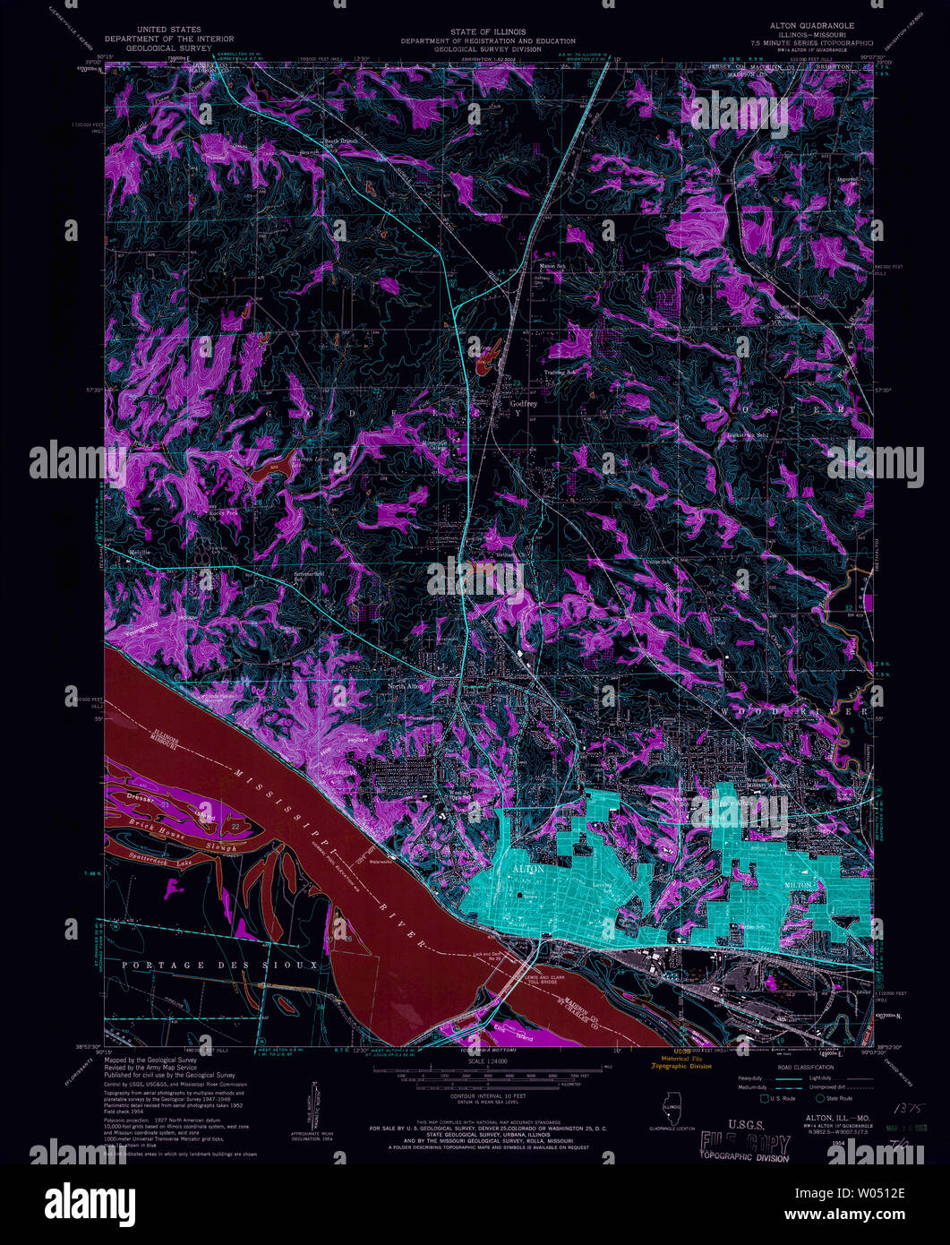 Alton illinois map hi-res stock photography and images - Alamy