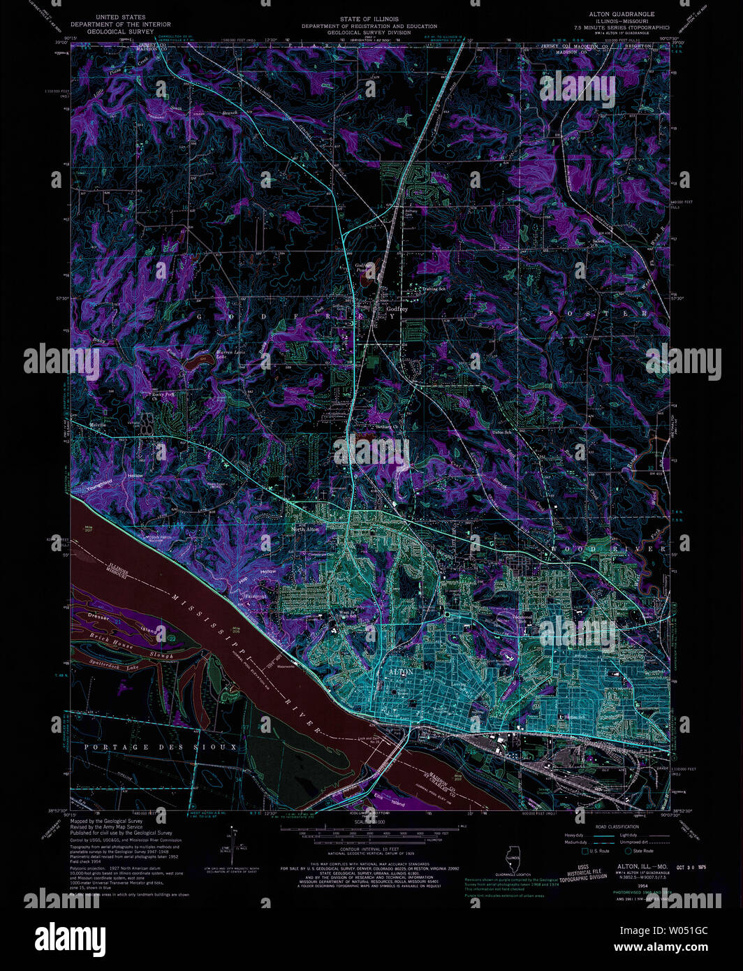 Alton illinois map hi-res stock photography and images - Alamy