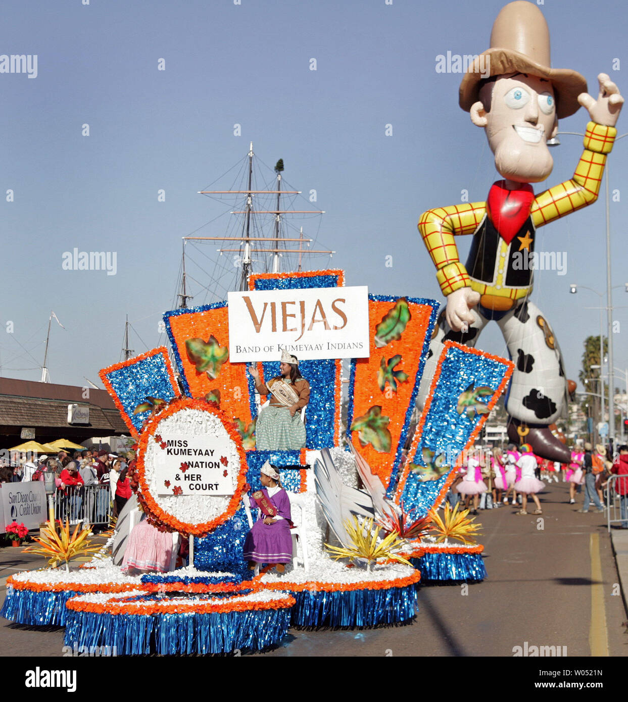 The Viejas Indians "Miss Kumeyaay Nation" float is seen at the annual ...
