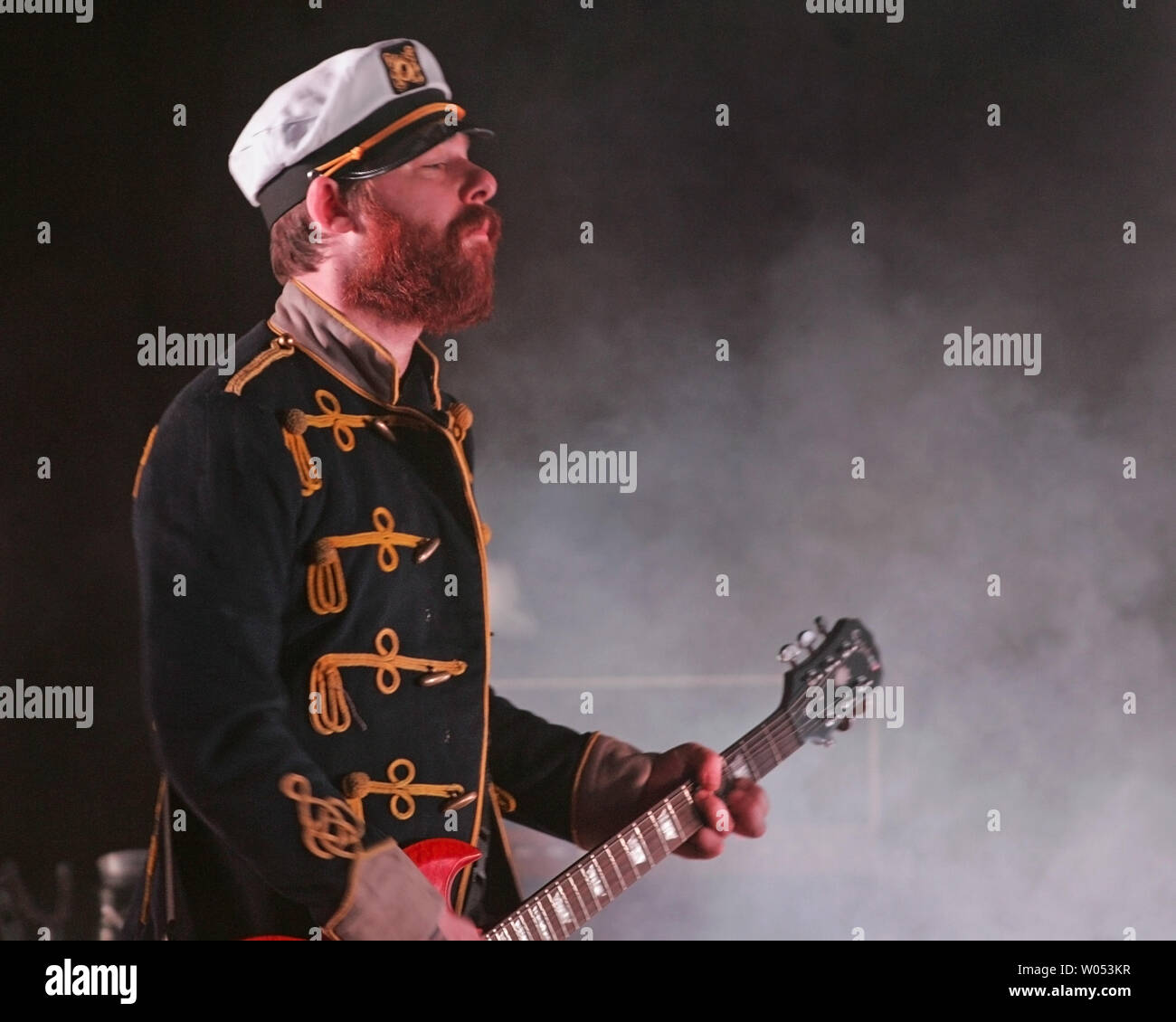 Chad Petree of the band Shiny Toy Guns performs in concert at the House ...