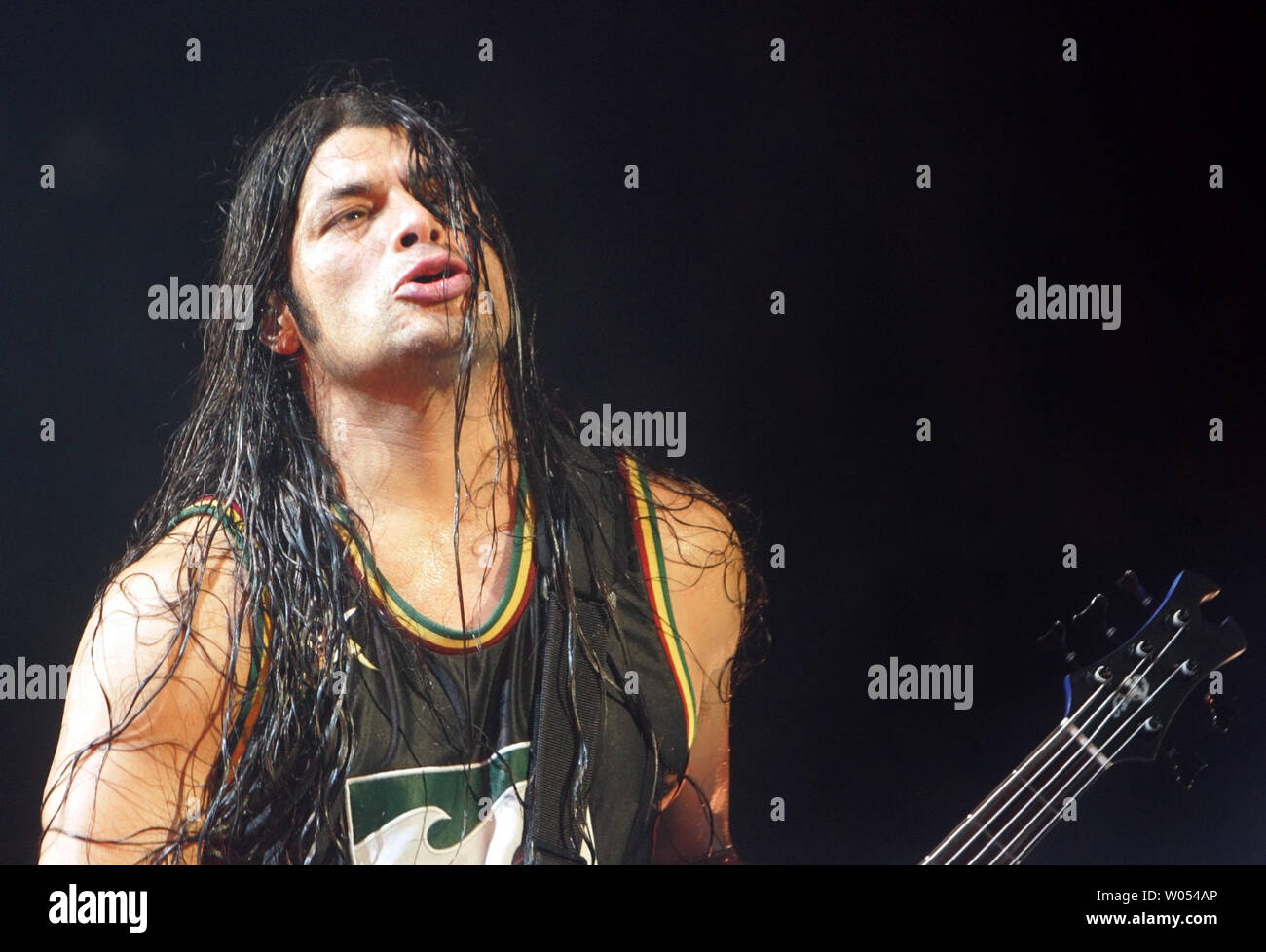 Robert Trujillo of Metallica performs in concert at San Diego State ...