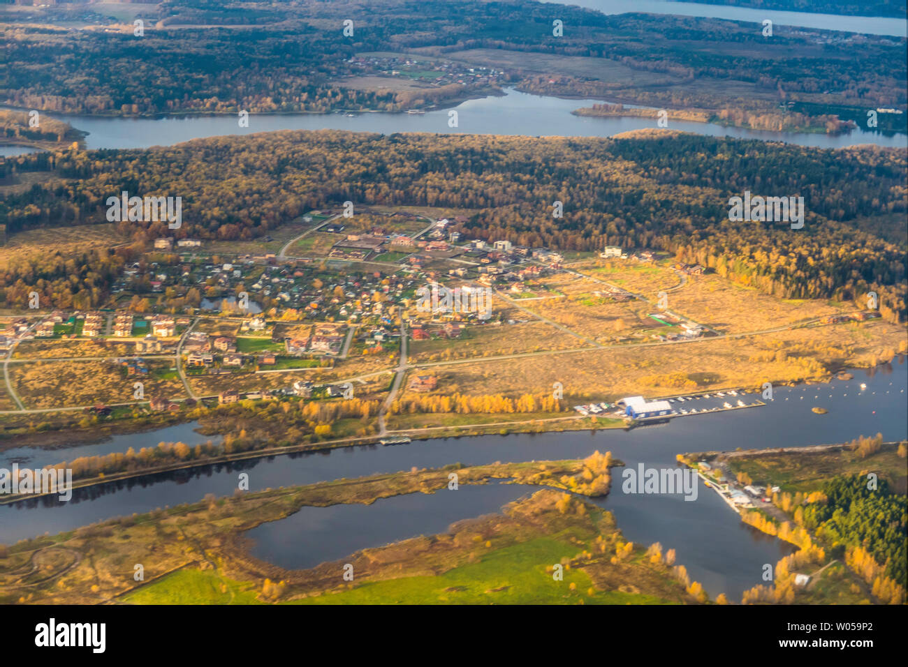 Golden autumn moscow aerial hi-res stock photography and images - Alamy