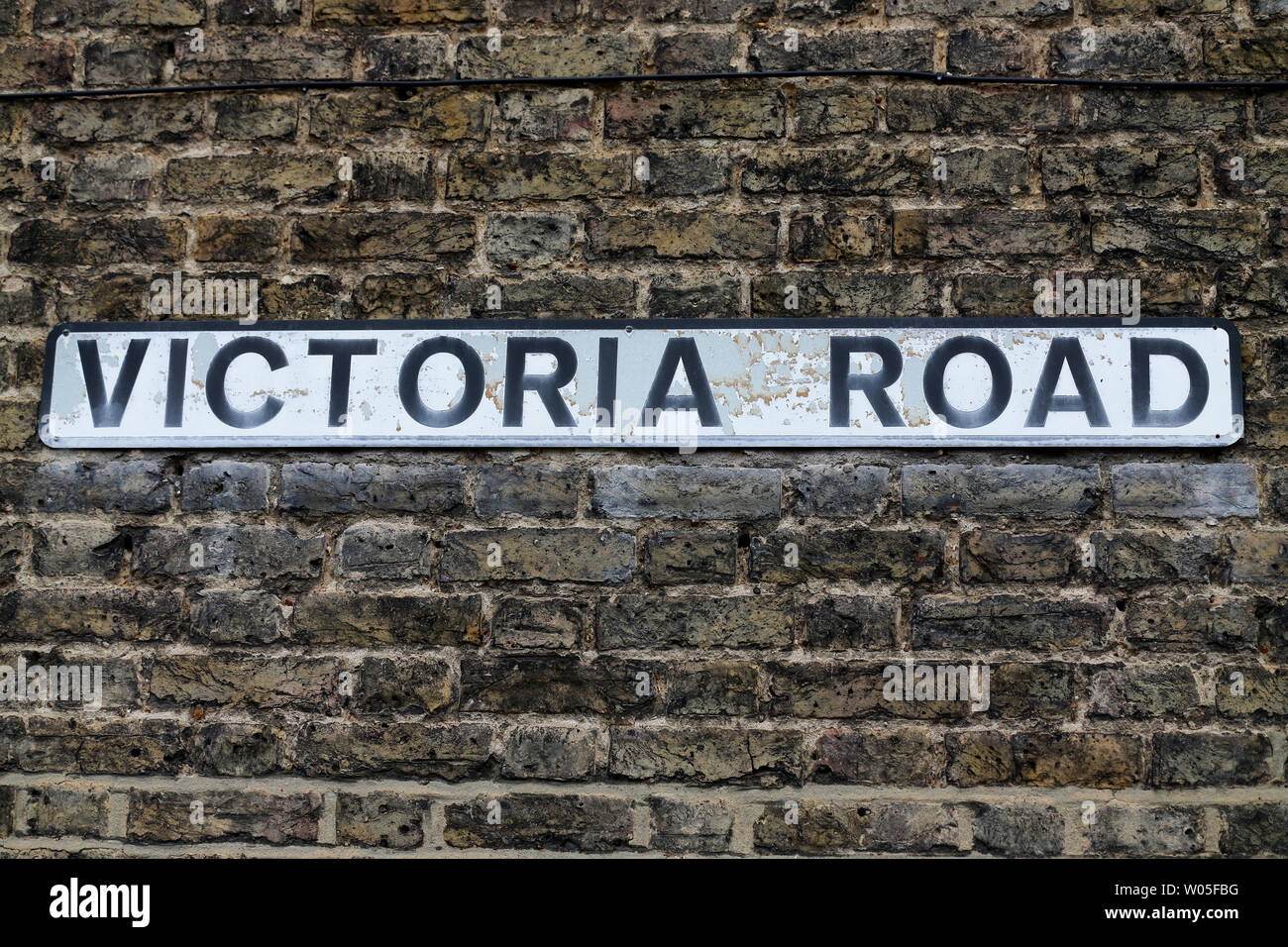 Victoria Road sign ahead of Dagenham & Redbridge vs Aldershot Town ...