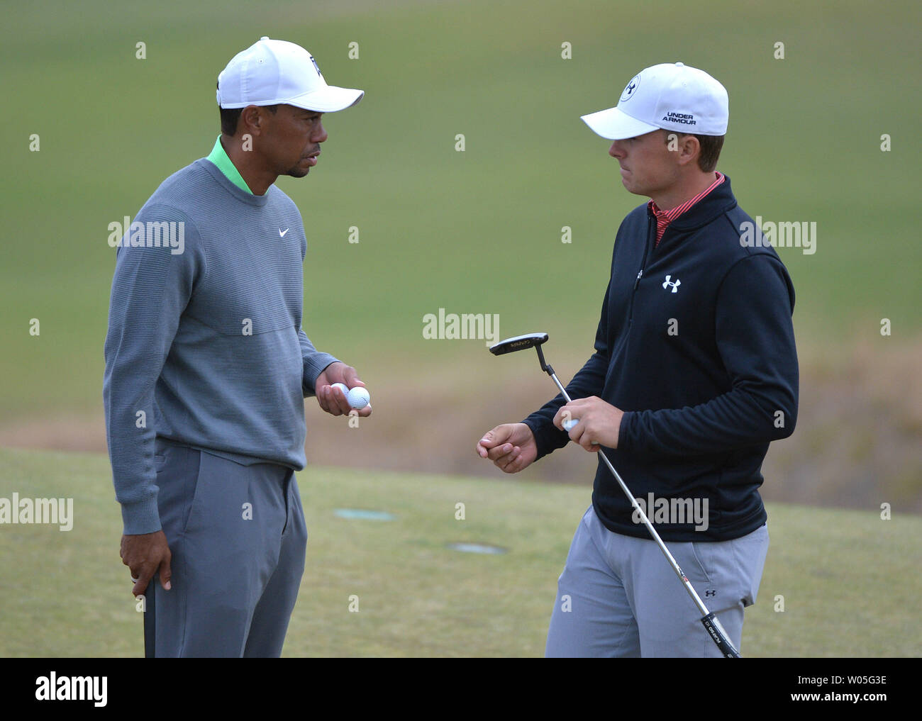 Jordan speith tiger woods hi-res stock photography and images - Alamy