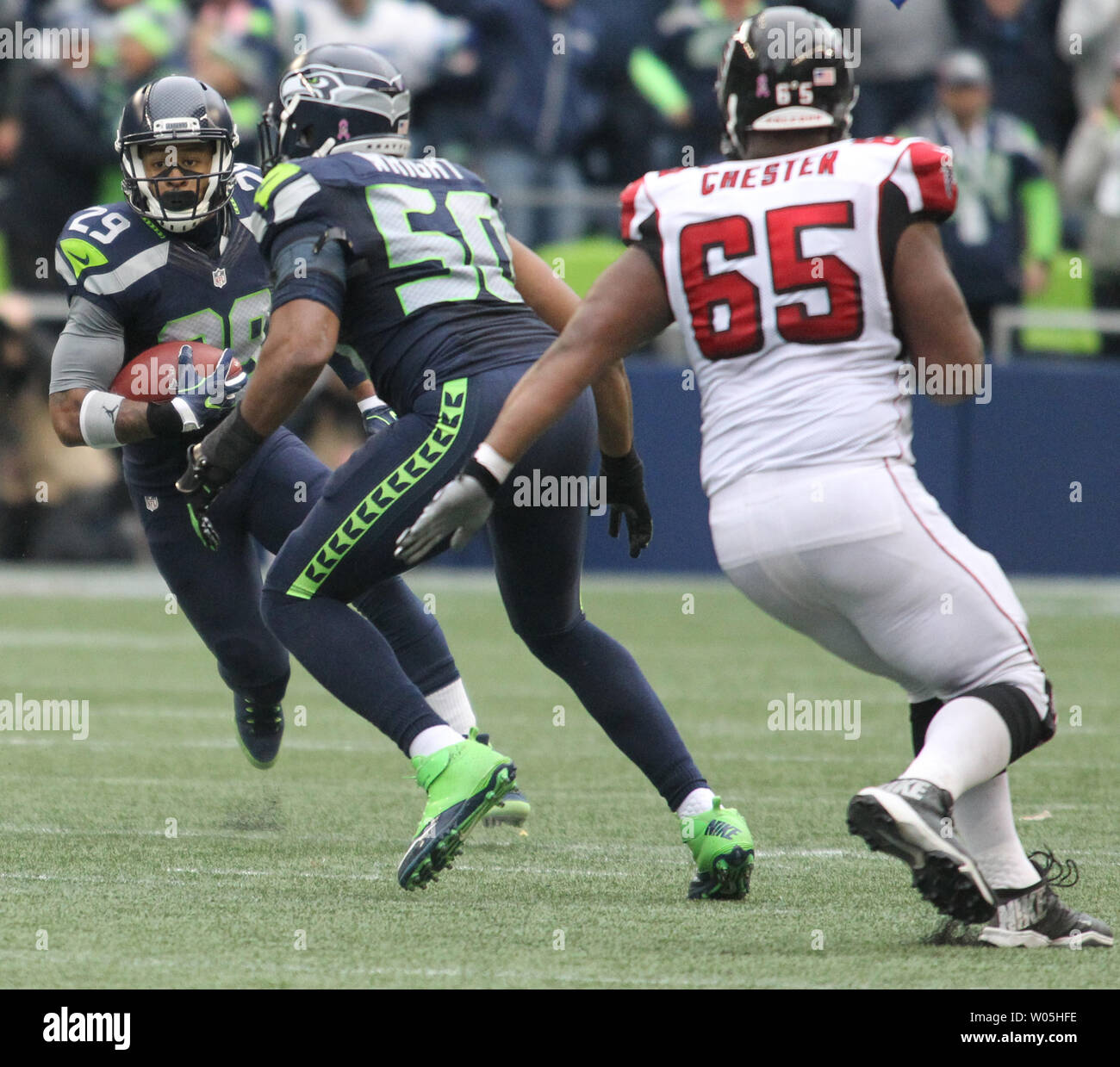 Seattle Seahawks cornerback Richard Sherman (25) returns an ...