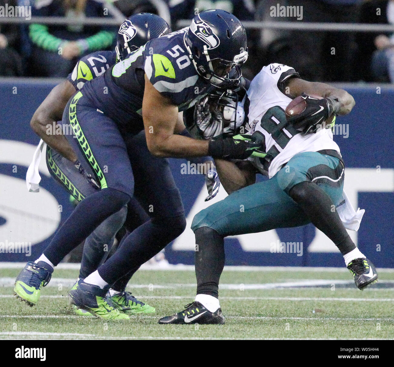 Seattle Seahawks outside linebacker K.J. Wright (50) and safety Steven ...