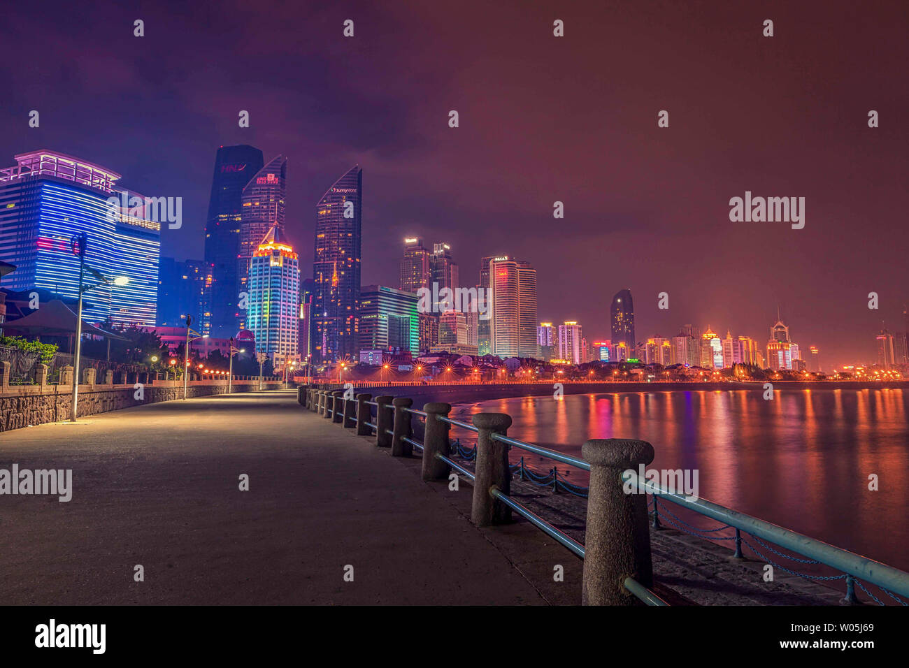 Qingdao city night scene hi-res stock photography and images - Alamy