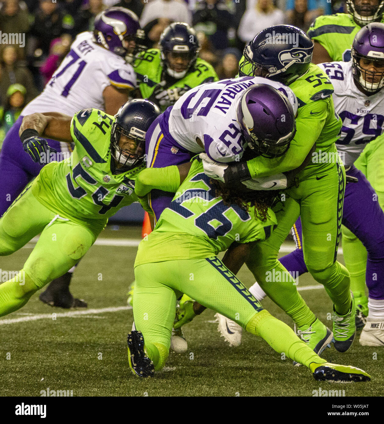 Seattle Seahawks defensive end Frank Clark (55), Seattle Seahawks ...