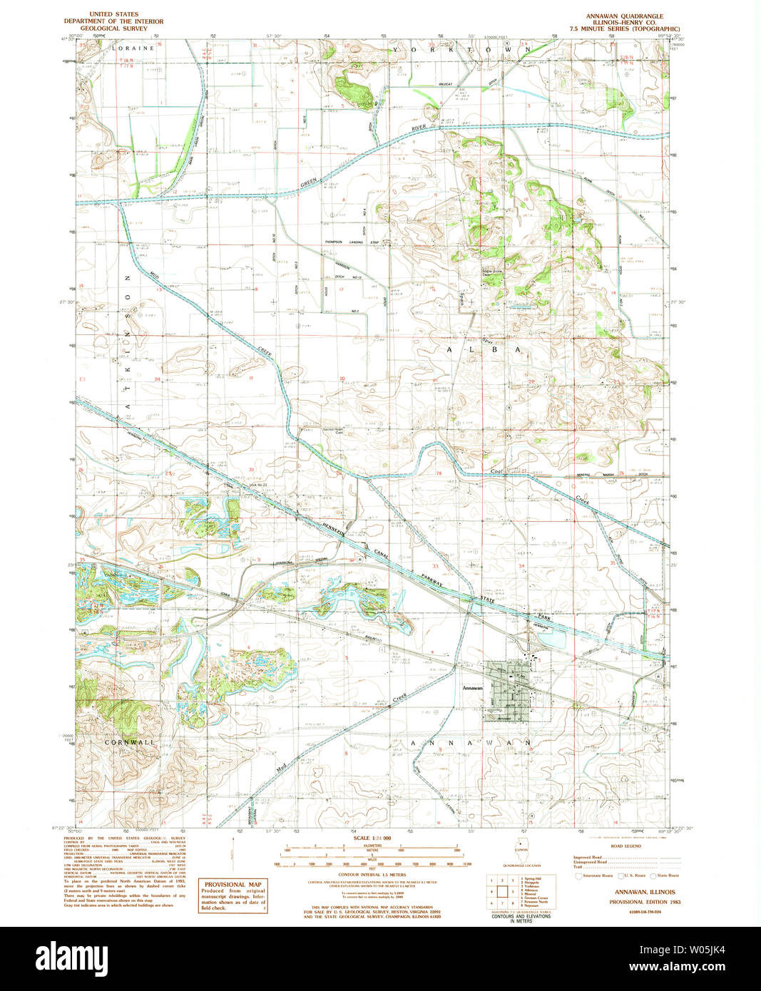 Annawan illinois map hi-res stock photography and images - Alamy