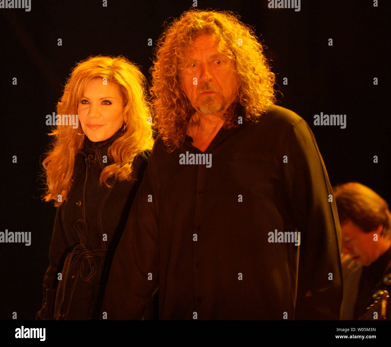 Alison Krauss (L) and Robert Plant perform in concert at the Greek ...