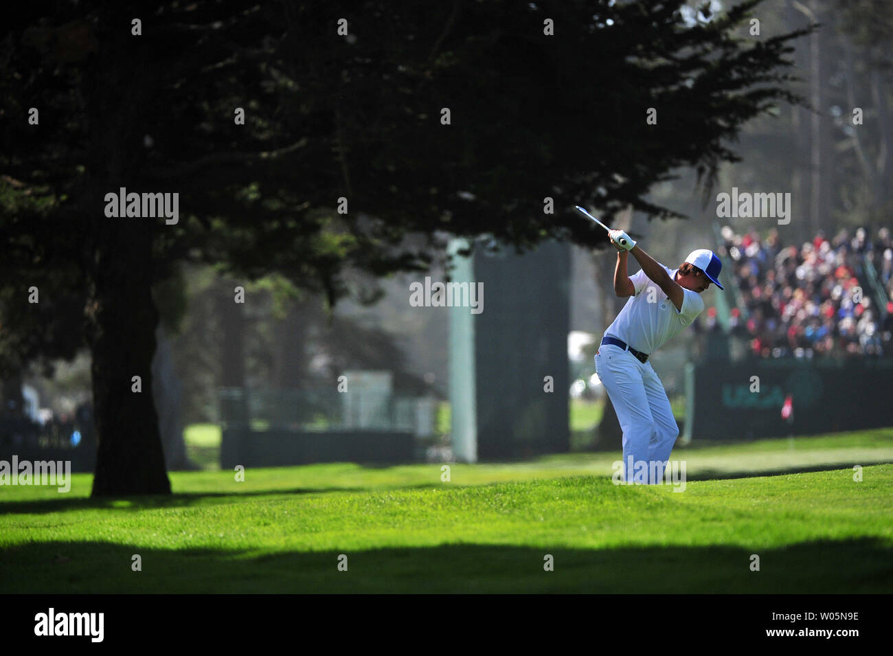 Rickie Flower hits on the 5th fairway during round two of the 112th U.S ...