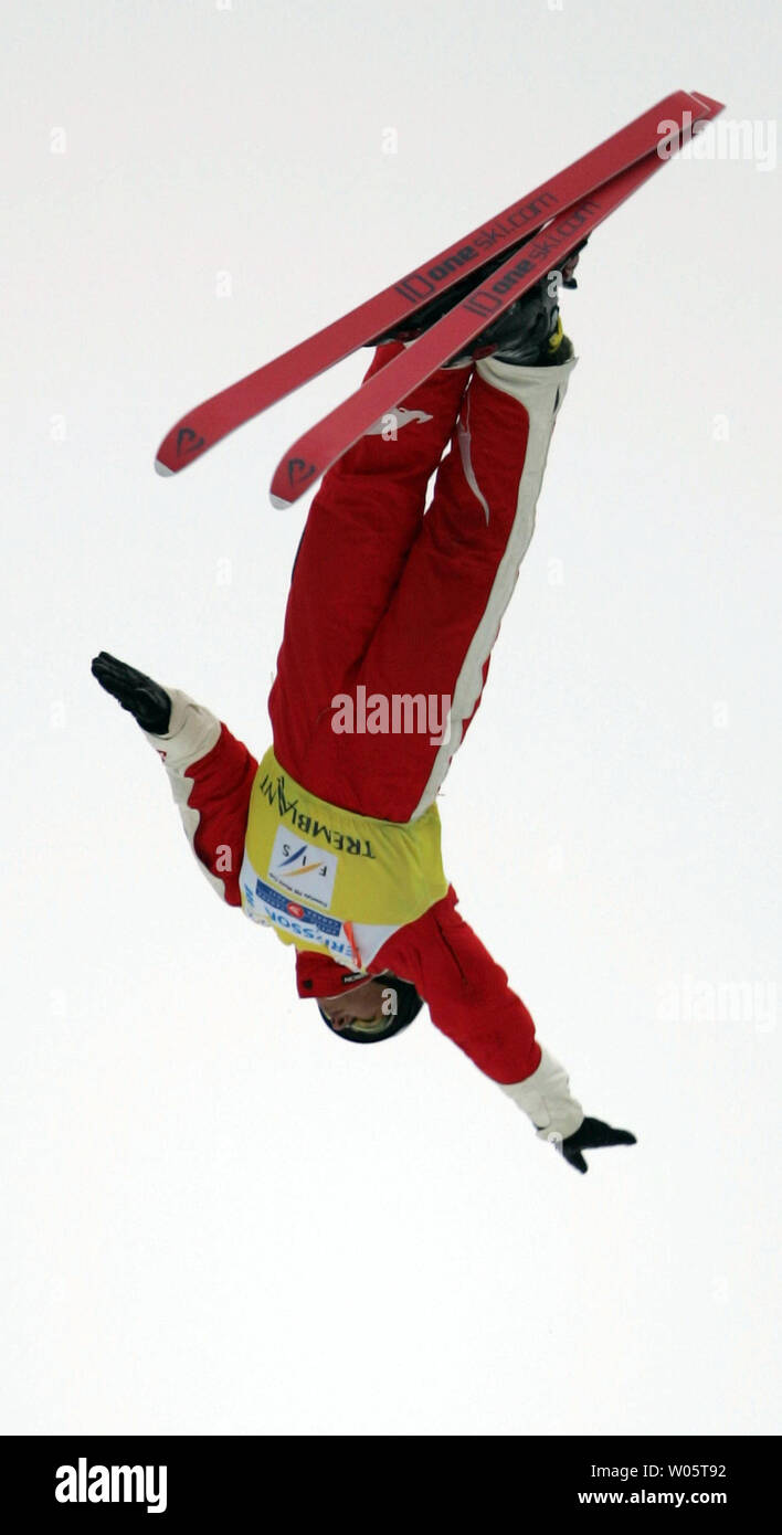 Australian freestyle skier Lydia Ierodiaconou performs a triple ...