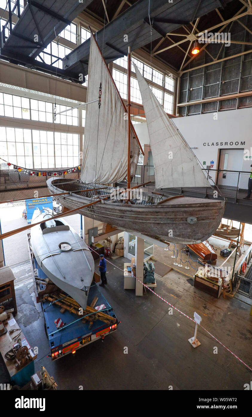 Coastal Motor Boat (CMB) 4 arrives at Boathouse 4 at Portsmouth ...